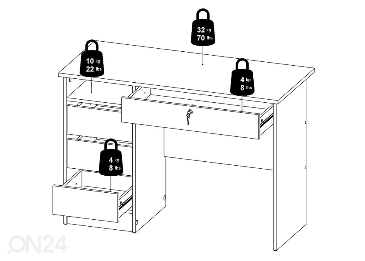 Kirjutuslaud Function Plus CM-340530 - ON24 Home & Living