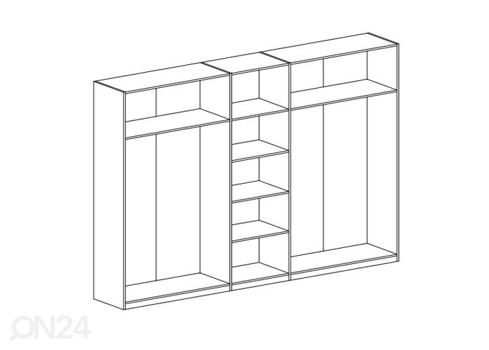 Riidekapp WS-367824 - ON24.ee Sisustuskaubamaja