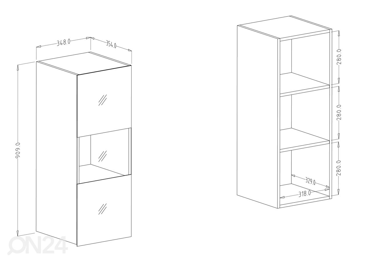 Seinavitriin, hall WS-378847 - ON24 Home & Living