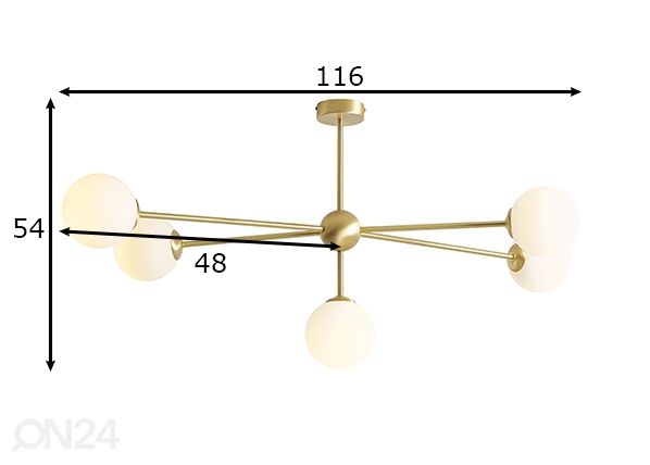 Laelamp Pearl 5, messing AA-438882 - ON24.ee Sisustuskaubamaja