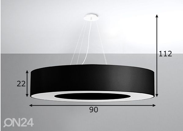 Laelamp Saturno 90 cm, must AA-390509 - ON24 Home & Living