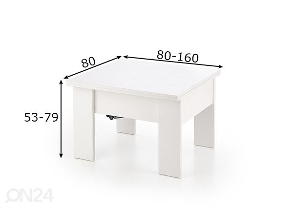 Reguleeritav diivanilaud HR-343370 - ON24 Home & Living