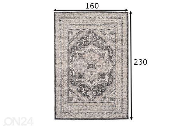Vaip Colorado kreemjas/tumehall 160x230 cm AA-440071 - ON24 Home & Living