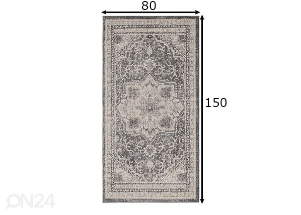 Vaip Colorado kreemjas/tumehall 80x150 cm AA-439466 - ON24 Home & Living