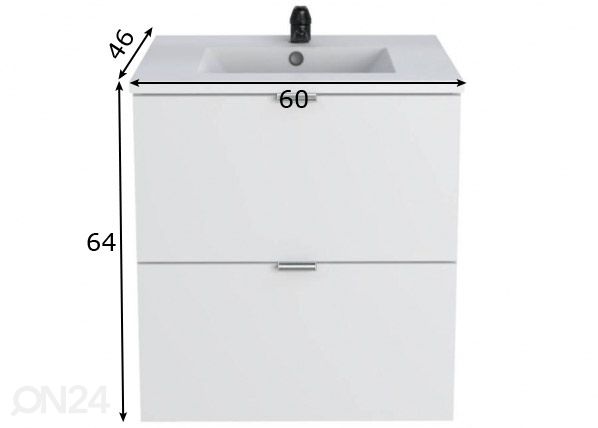 Valamukapp + valamu Malaga 60 cm AQ-458668 - ON24 Home & Living