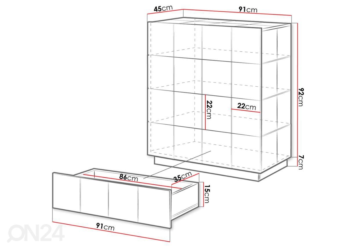 Kummut + LED MN-401528 - ON24 Home & Living