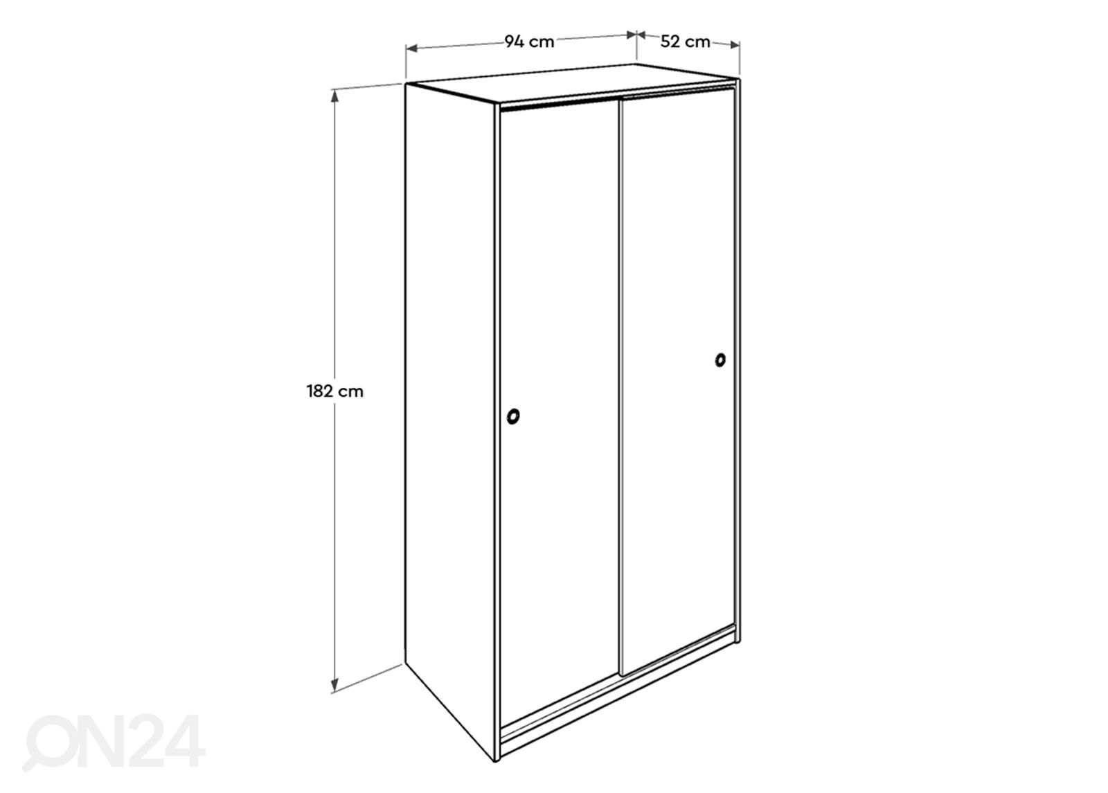 Lükandustega riidekapp RU-481234 - ON24 Home & Living