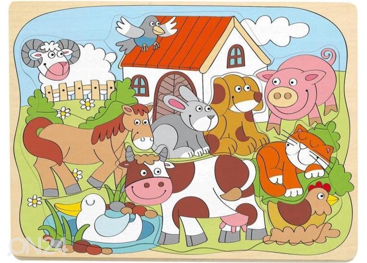 Woodyland puidust pusle Farmiloomad, 10 osa UP-424938 - ON24 Home & Living